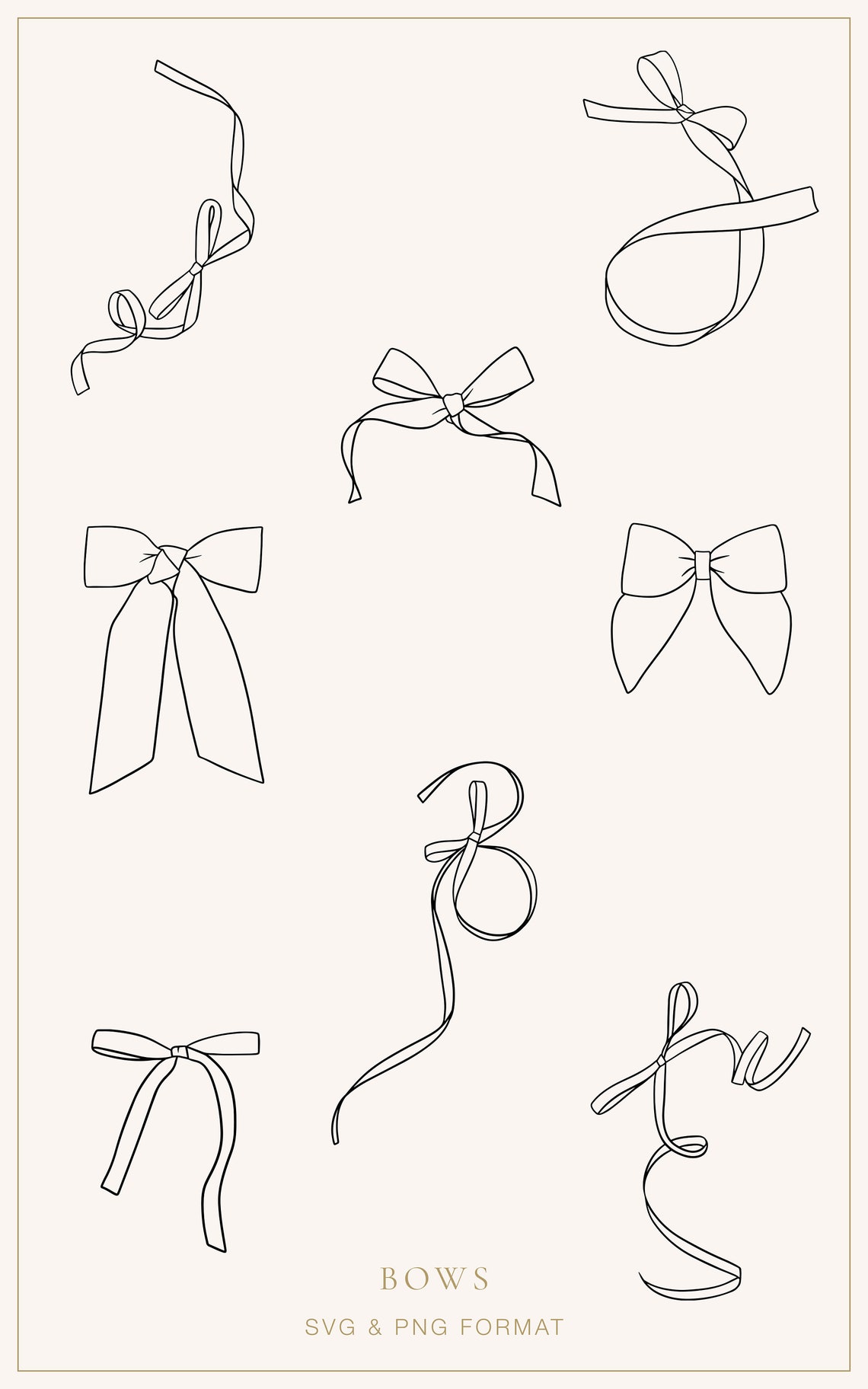 Line Bow Svg Clipart, Bow Png Collection, Baby Girl Clipart, Baby Boy ...
