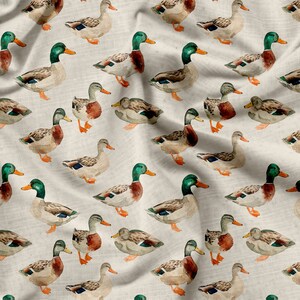Adorable Duck Digital Paper Background, Watercolor Seamless Pattern for ...