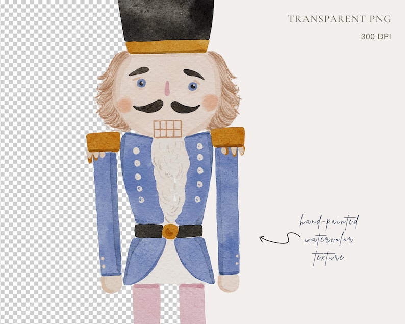 Nutcracker Clipart Set, Cute Watercolor Fairytale PNG, Mouse King ...