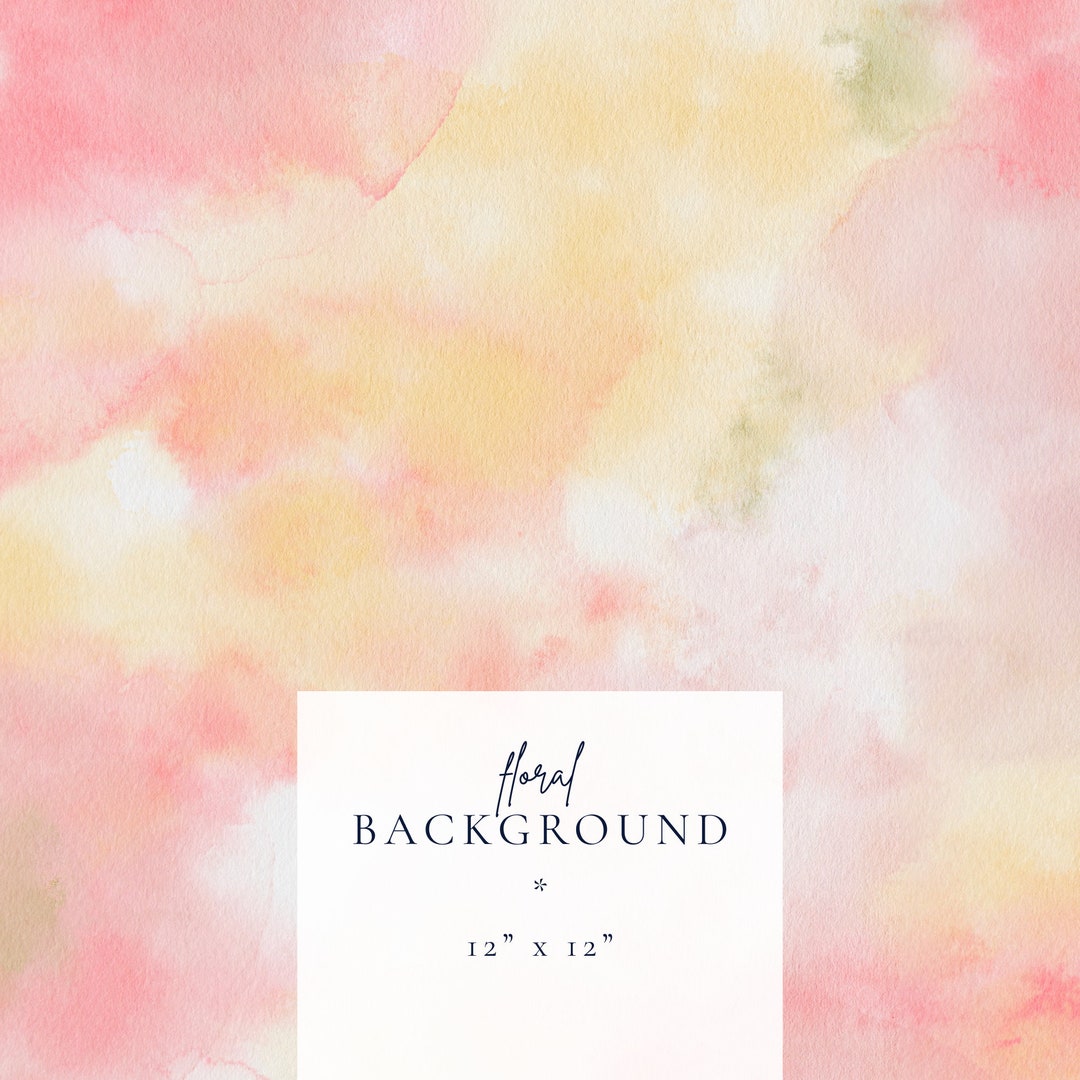 Floral Watercolor Background Digital Clip Art, Pink Watercolor Splatter ...
