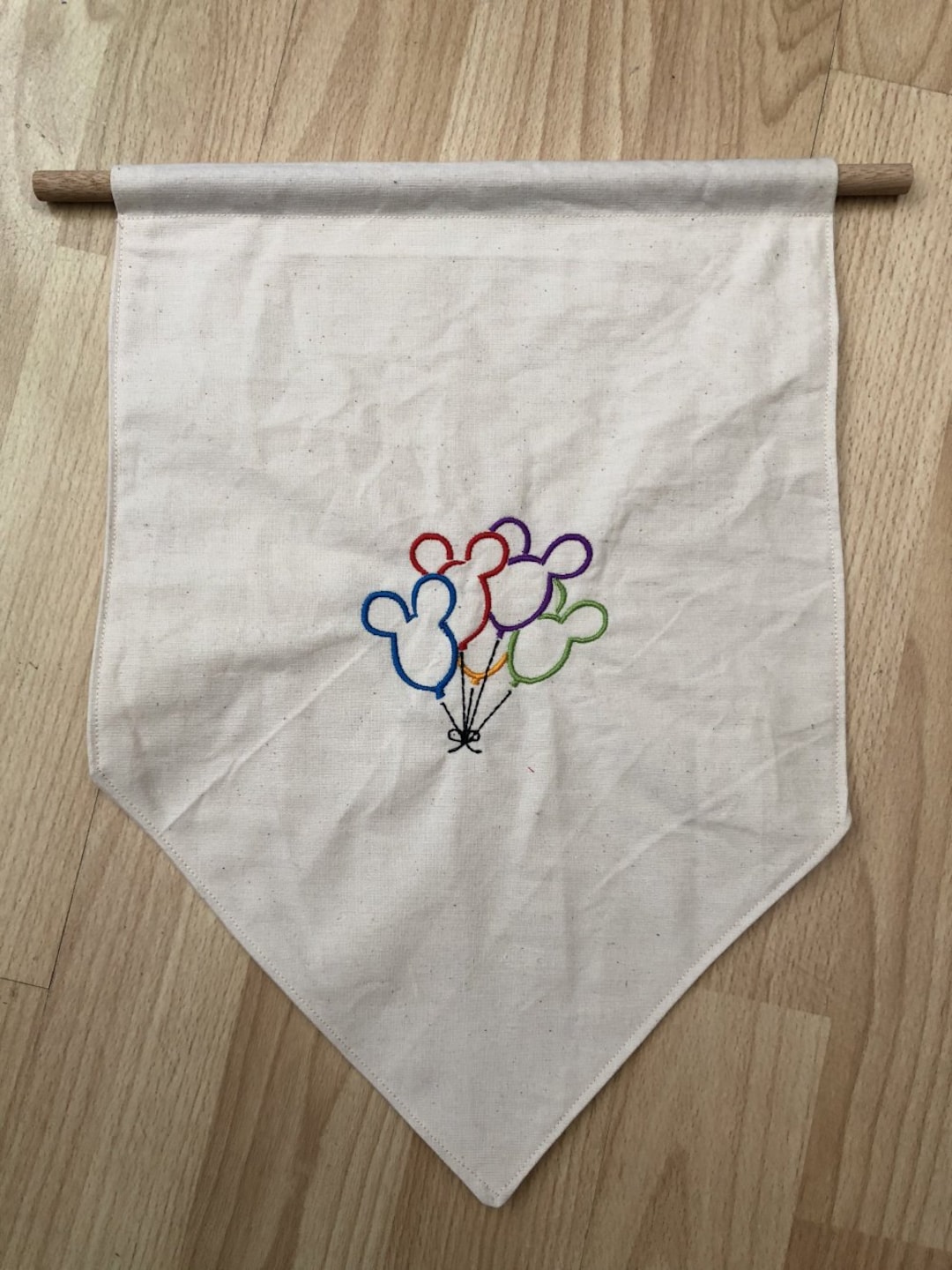 Park Balloons, Embroidered Pin Badge Display Flag, Wall Pennant, Disney ...