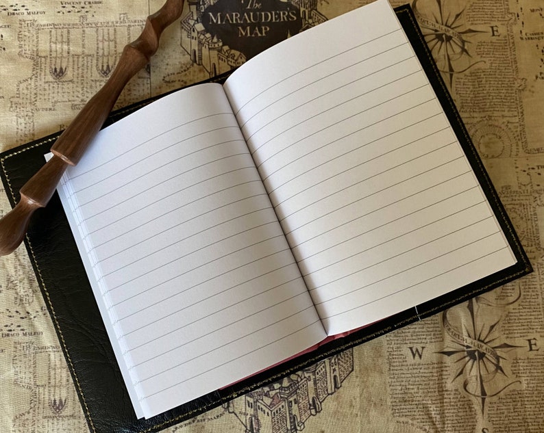 Potions - Embroidered Wizarding School Notebook With Leather Cover - Etsy