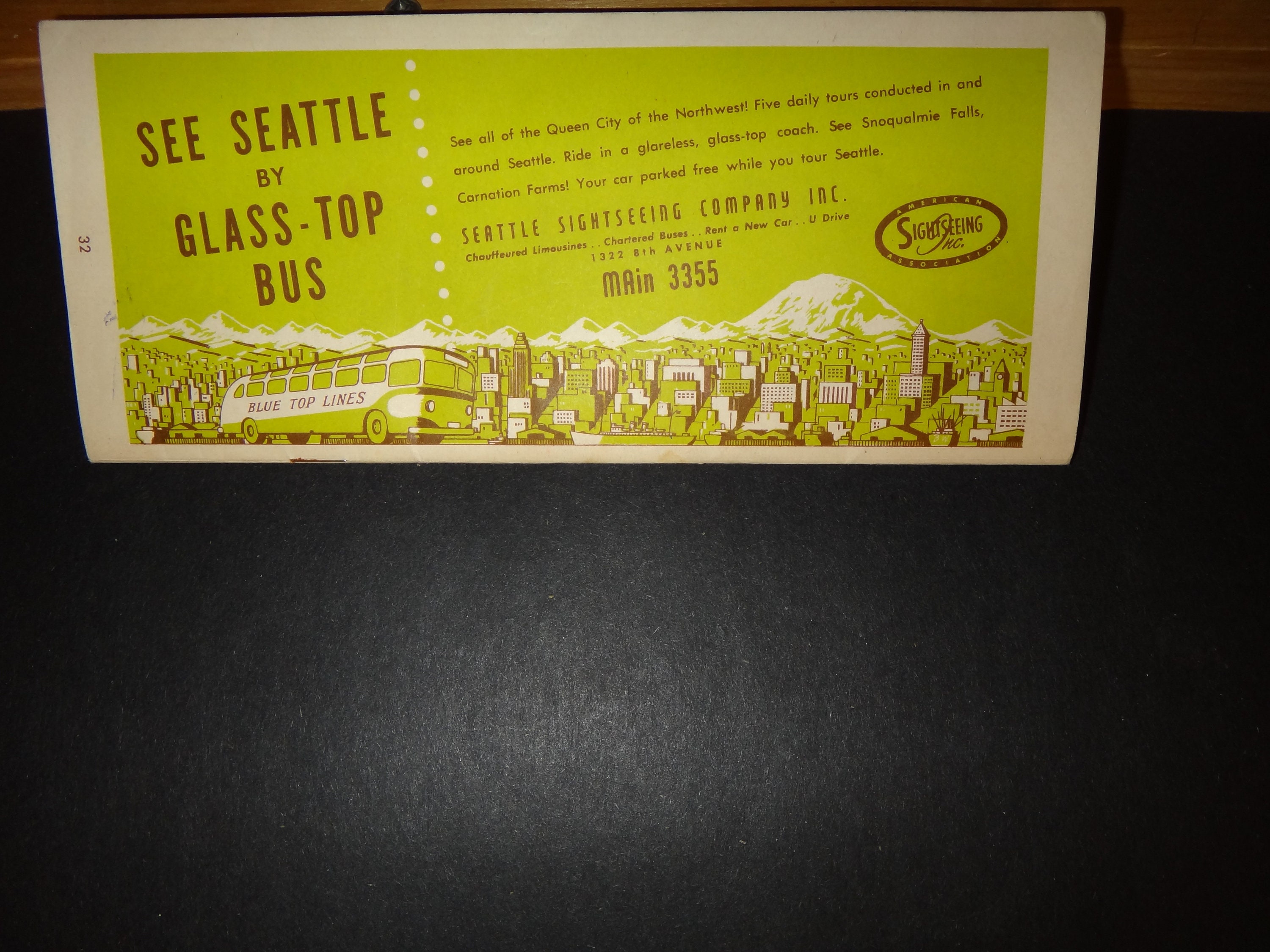 TOURIST TIPS Map SEATTLE - 1851 - Etsy