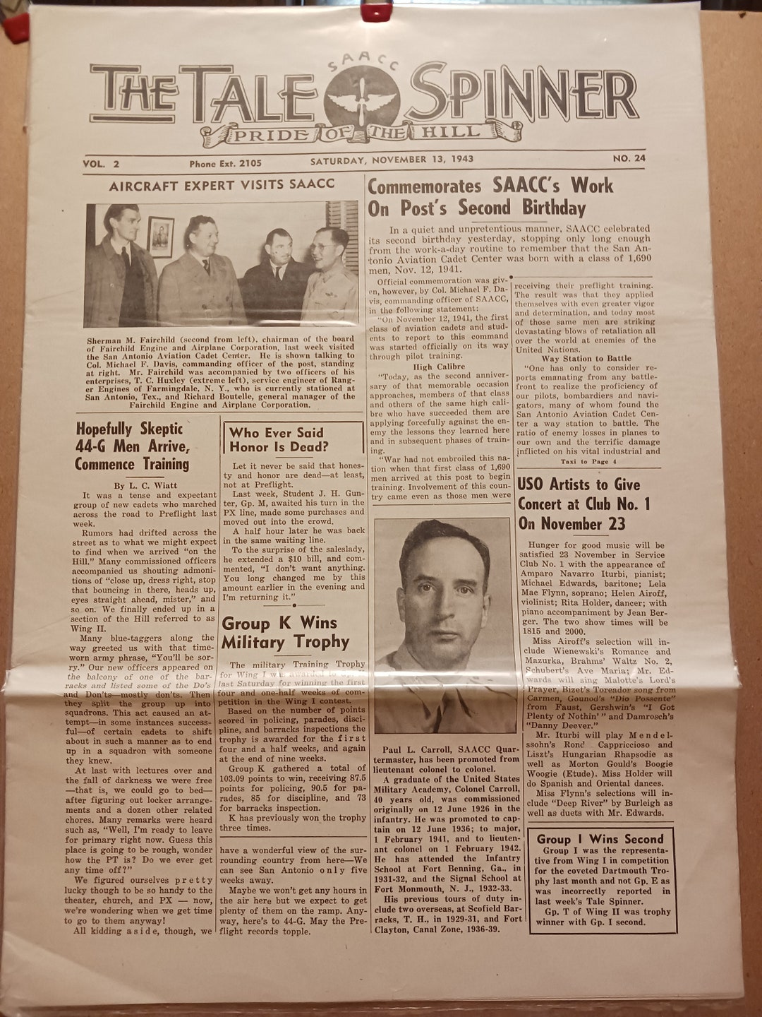 The TALE SPINNER - MILITARY Newspaper - November 13, 1943 - Etsy
