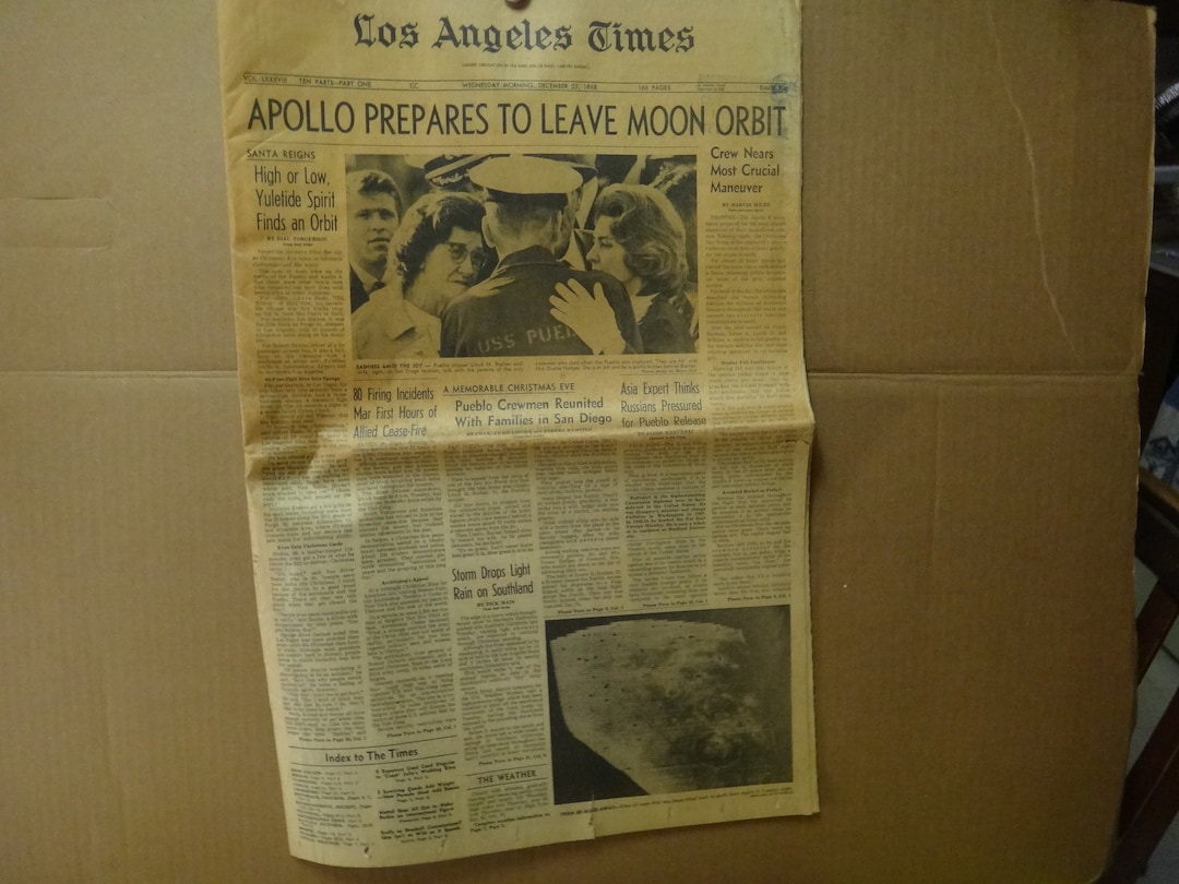 Newspaper - Space Flight -los Angeles Time - APOLLO to LEAVE MOON ...