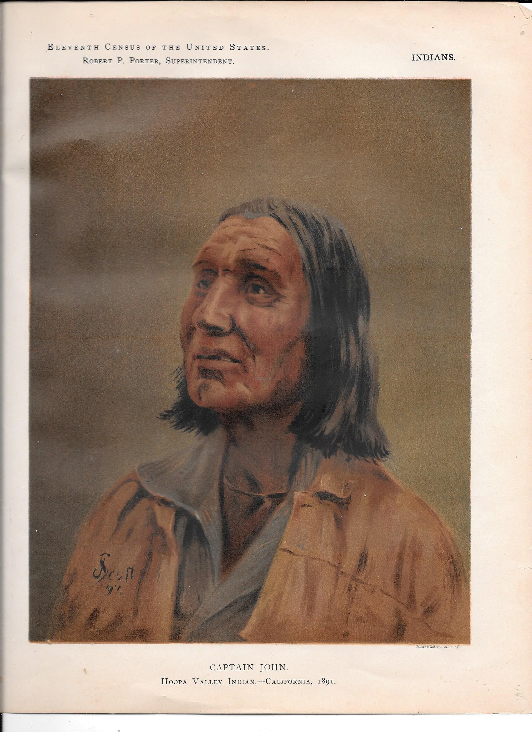 NATIVE AMERICAN PRINT - Captain John - 1891 - Etsy UK