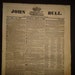 7 ORIGINAL HISTORICAL NEWSPAPERS - 1832, 1835, 1850, 1855, 1873,1884 ...