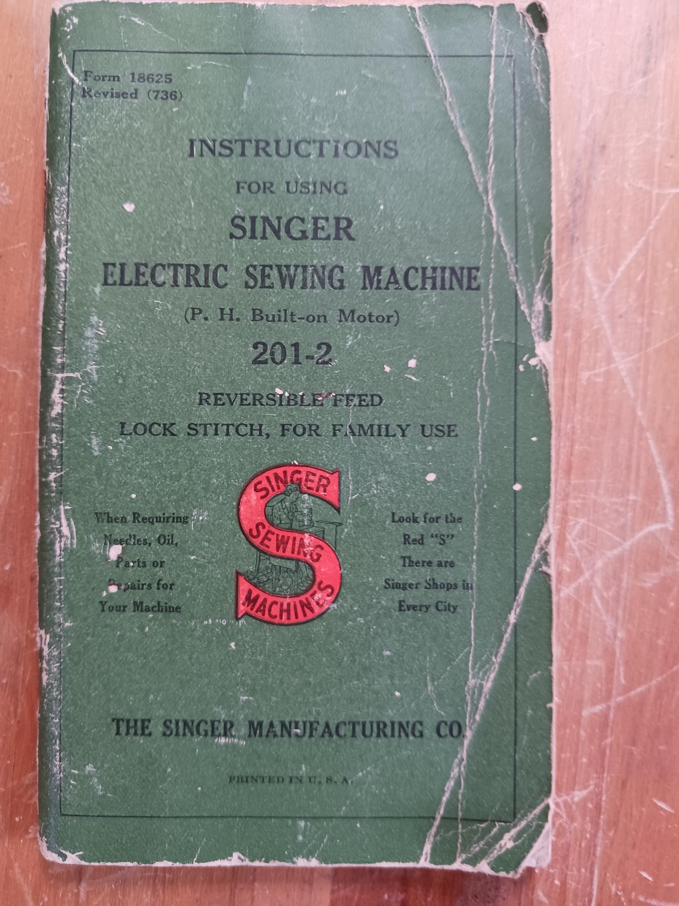 Booklet - SINGER ELECTRIC SEWING Machine - 1936 - Etsy
