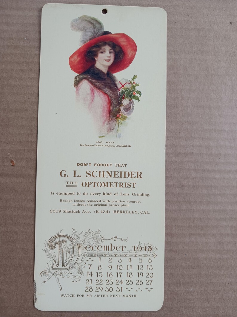 4 VINTAGE CALENDARS = 1913 AND 1914 - Etsy