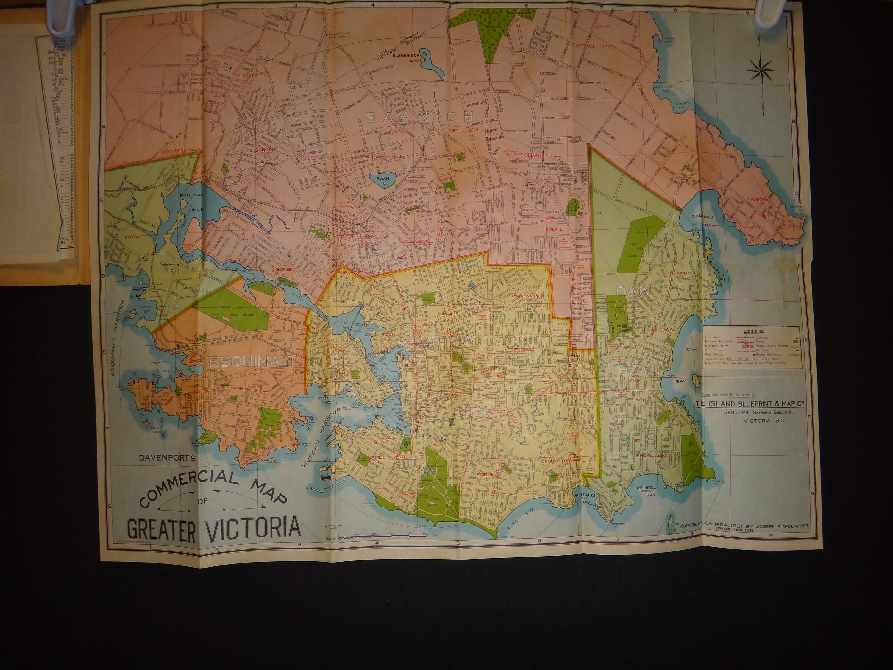 GUIDE Map of GREATER VICTORIA - 1936 - Etsy
