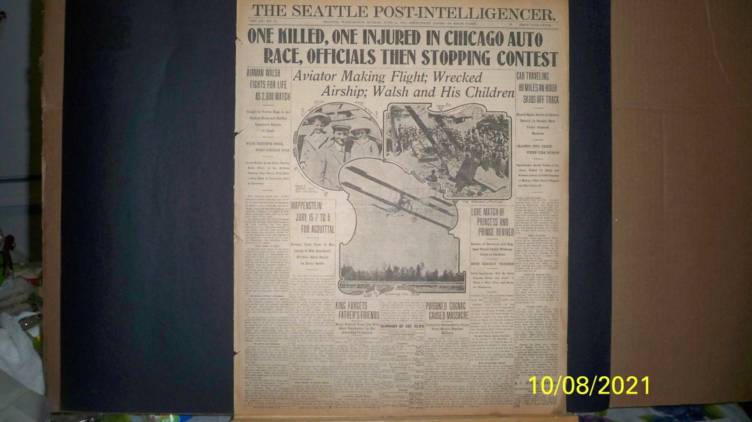 Newspaper - Seattle Post Intelligencer - MILLIONS CHEER LINDBERGH ...