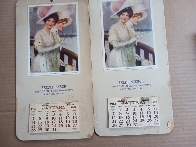 5 VINTAGE CALENDARS 1911 AND 1912 - Etsy