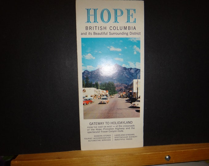 HOPE BC TOURIST Map - 1959 - Etsy