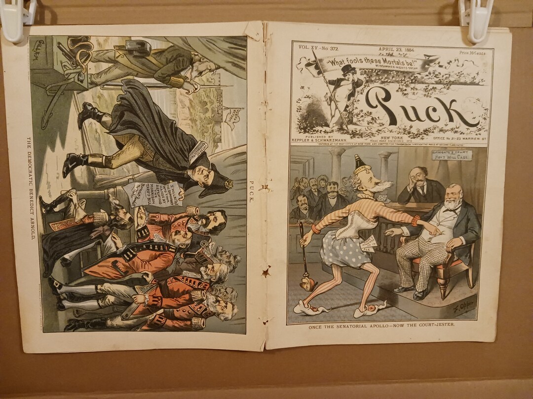 Puck Magazine - BENEDICT ARNOLD - APRIL 23, 1884 - Etsy