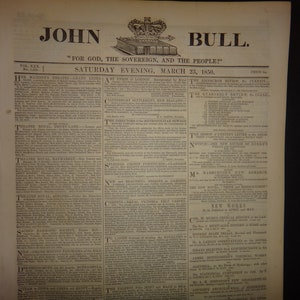 7 ORIGINAL HISTORICAL NEWSPAPERS - 1832, 1835, 1850, 1855, 1873,1884 ...