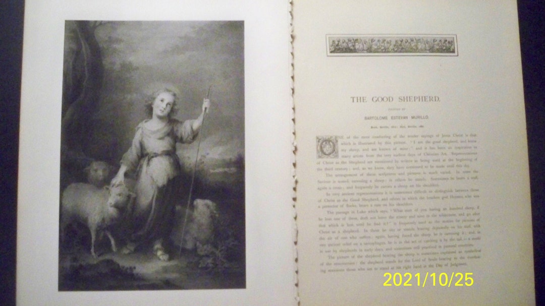Engraving - THE GOOD SHEPHERD - Circa - 1880's - Etsy