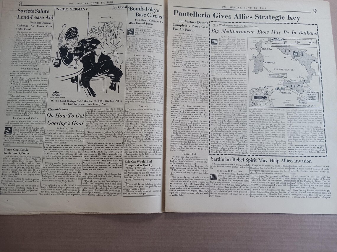 PM MAGAZINE - Defeat of Japan - June 13, 1943 - Etsy