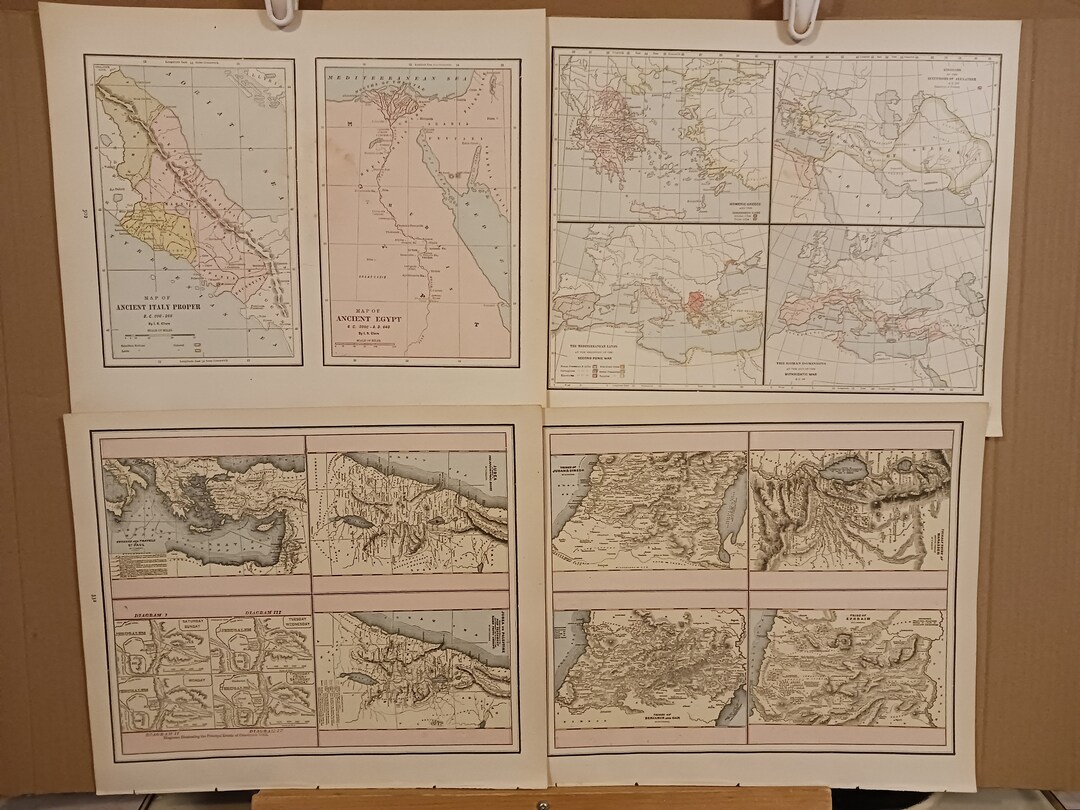 ISRAEL - Prints / Maps of the HOLY LAND- 1897 - Etsy