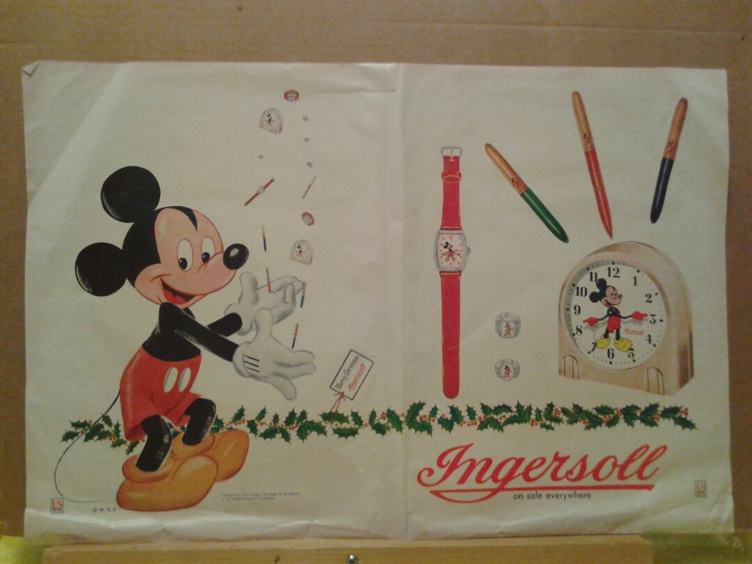 MICKEY MOUSE AD - Circa - 1940's - Etsy