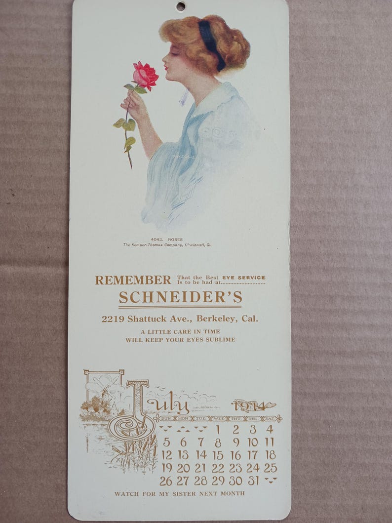 4 VINTAGE CALENDARS = 1913 AND 1914 - Etsy