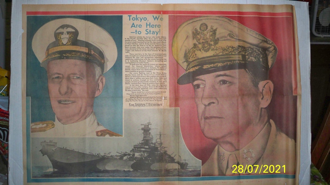 Douglas MACARTHUR and Admiral of the Fleet, Chester W. NIMITZ - 1945 - Etsy