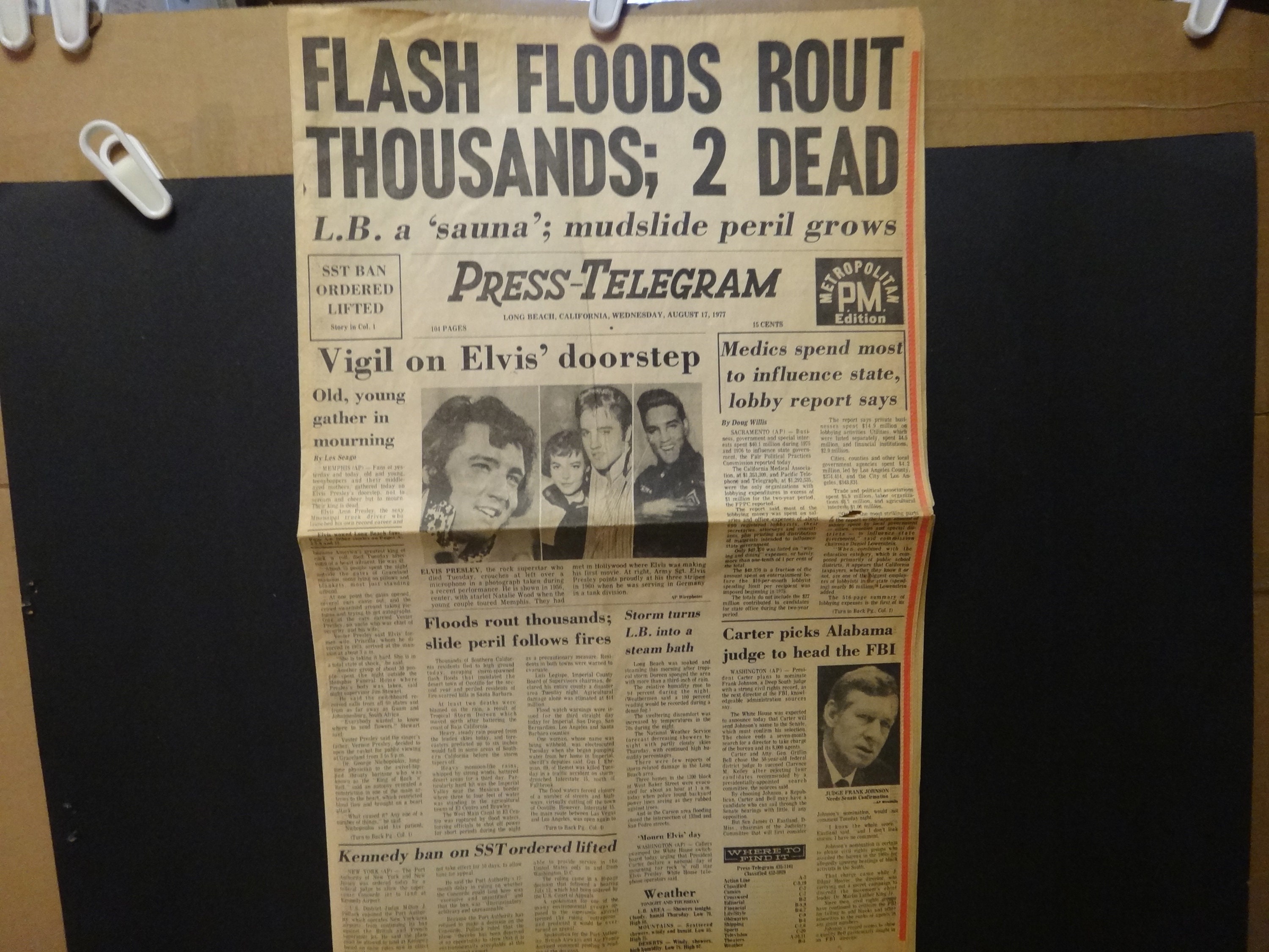 ELVIS PRESLEY - PRESS Telegram - August 17, 1977 - Etsy