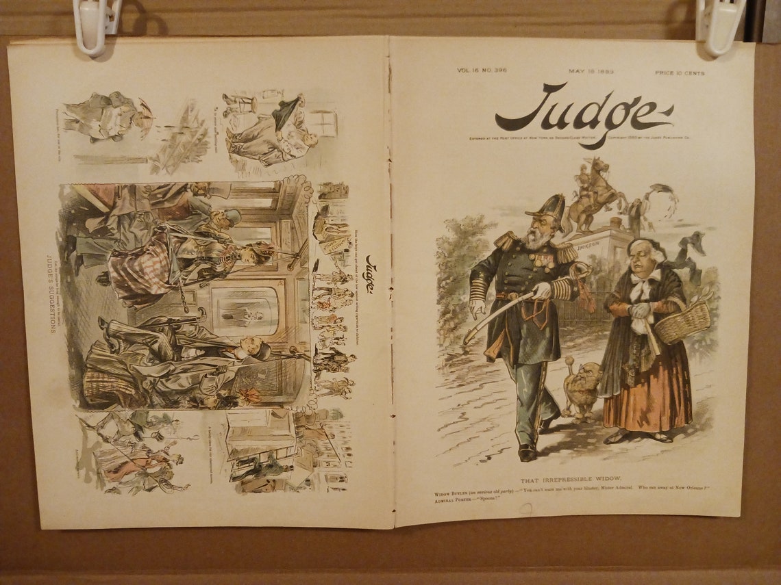 Judge Magazine -THE CONQUEROR- May 18, 1889 - Etsy