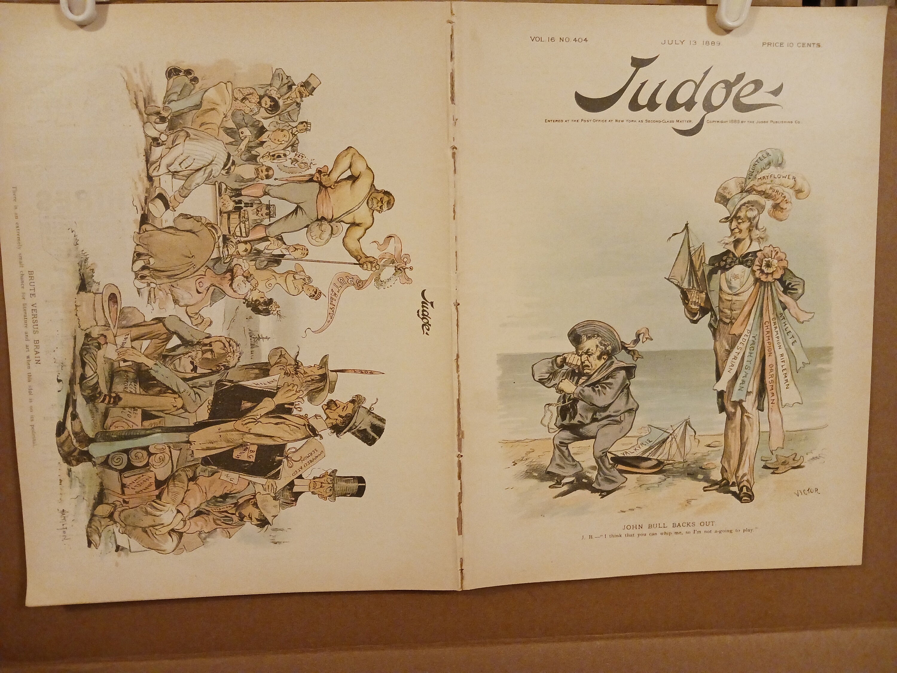 Judge Magazine - the CHAMPION KNOCK-OUT- July 13, 1889 - Etsy