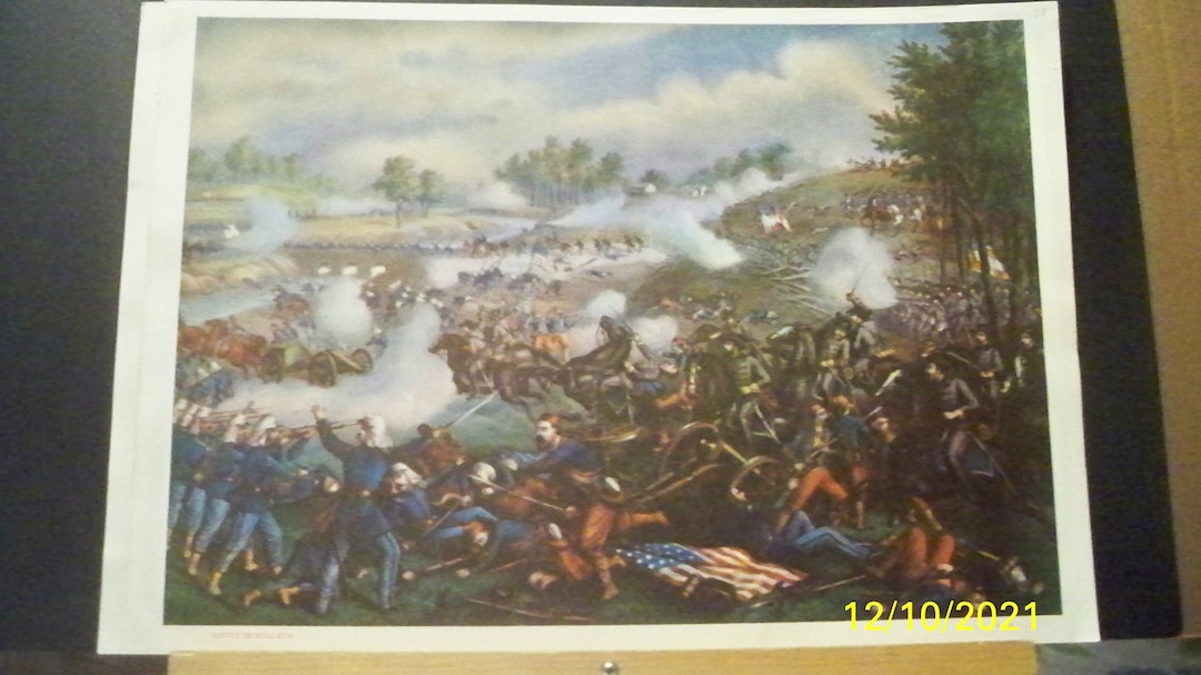 Civil War Engraving - BATTLE of BULL RUN - Etsy