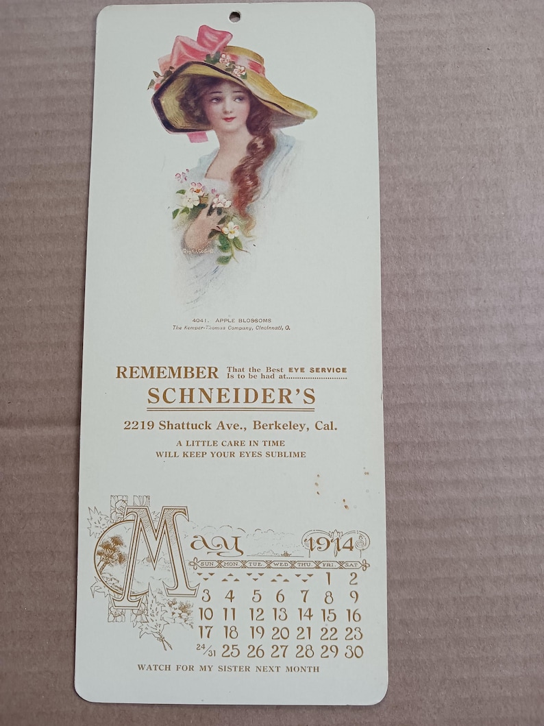 4 VINTAGE CALENDARS = 1913 AND 1914 - Etsy