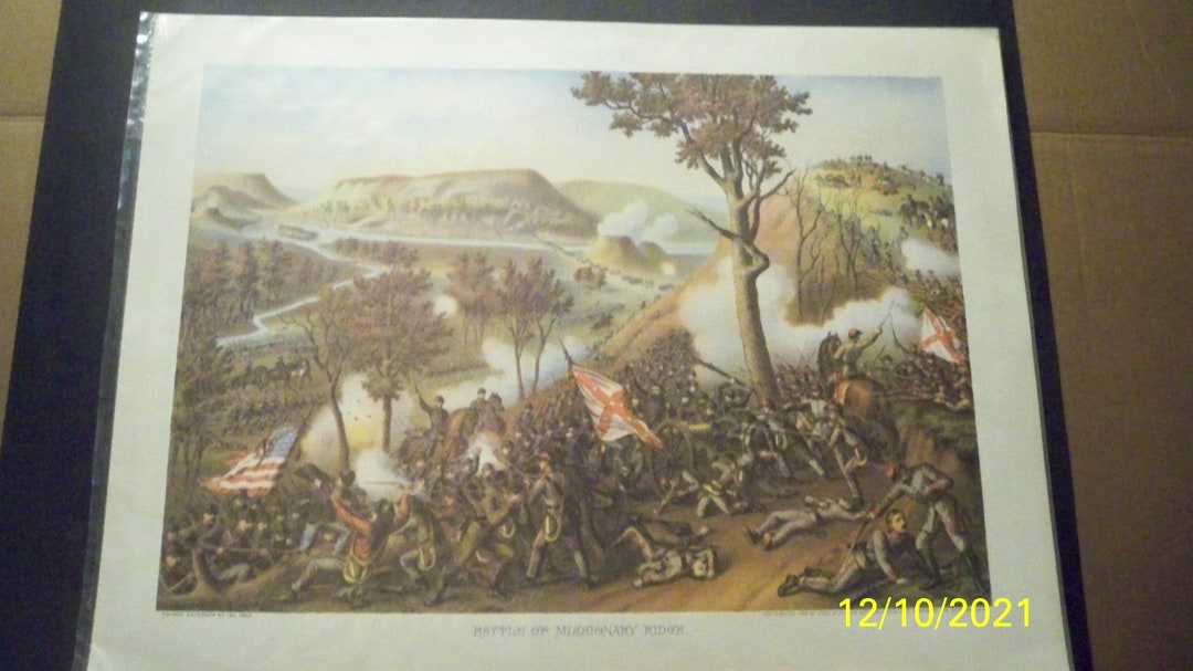 Civil War Engraving - BATTLE of MISSIONARY Ridge - Circa - 1890's - Etsy