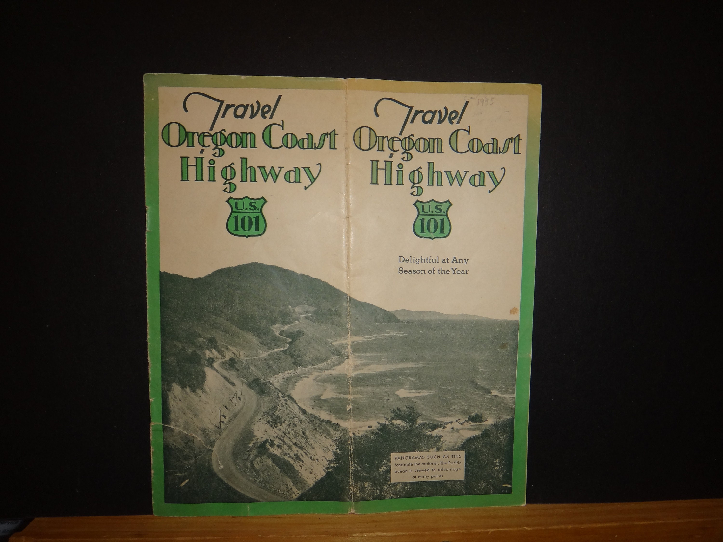 OREGON COAST HIGHWAY Map - 1935 - Etsy