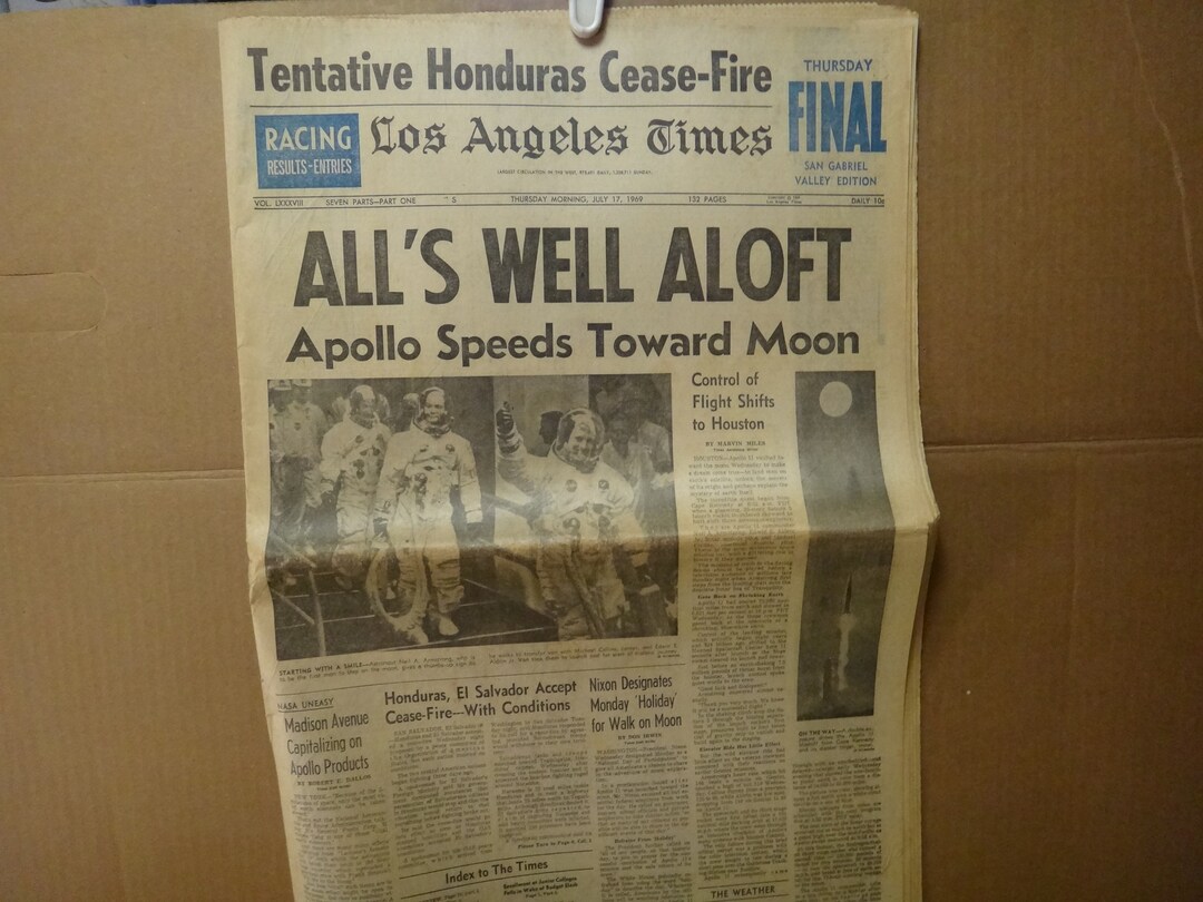 Newspaper - Space Flight -los Angeles Times - ALL'S WELL ALOFT - July ...