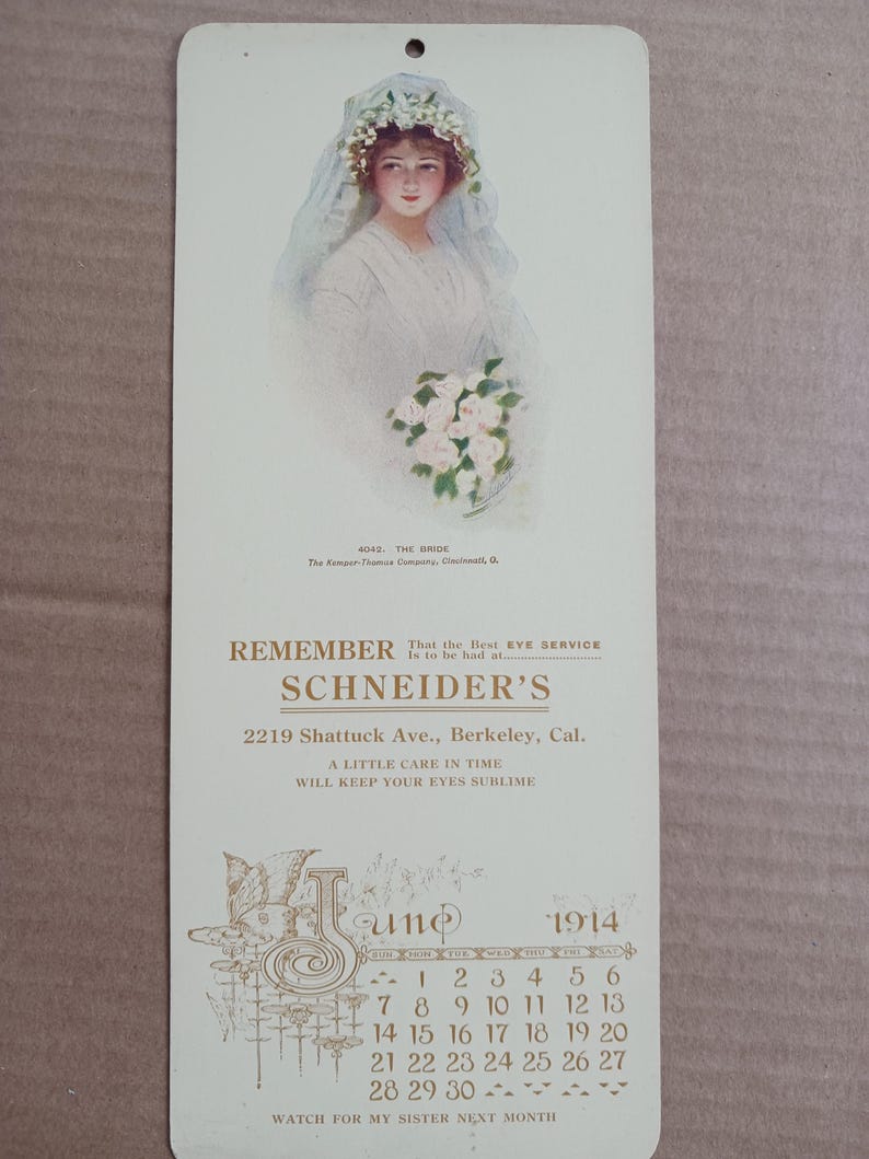 4 VINTAGE CALENDARS = 1913 AND 1914 - Etsy