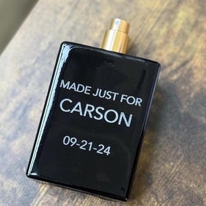 BOGO Black Glass 30-100ml Perfume or Cologne Bottle With Engraving ...