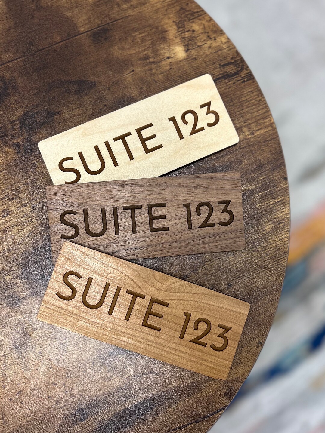 Wooden Engraved 6, 8, 10 Inch Custom Office Suite Sign - Etsy