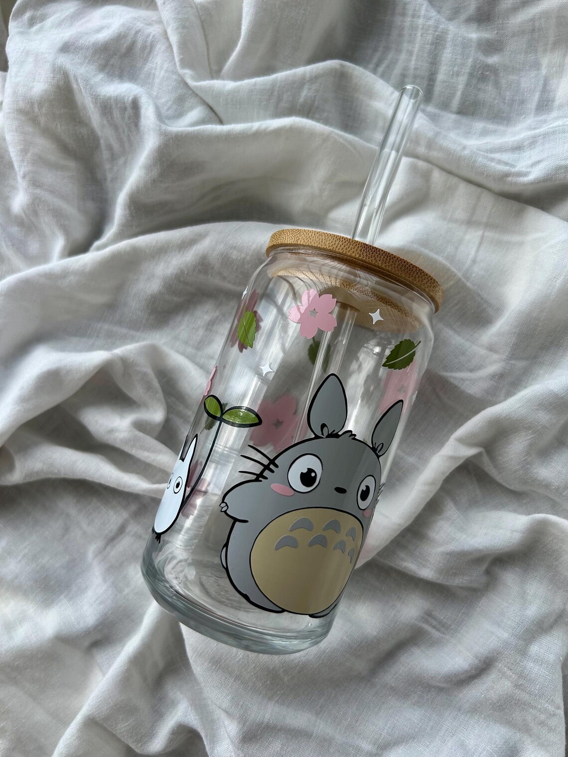 Totoro Glass Can - Etsy