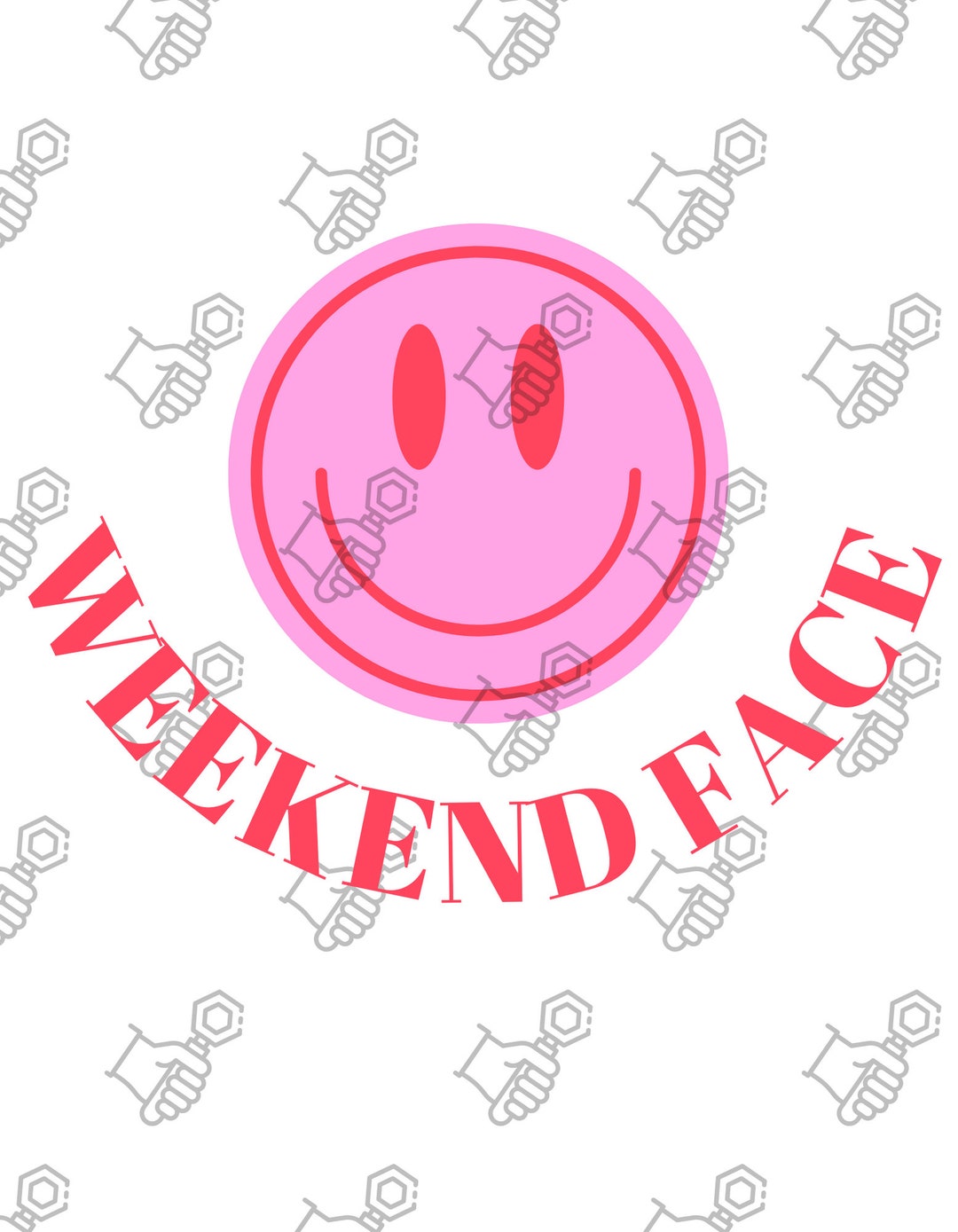 Weekend Face SVG - Etsy