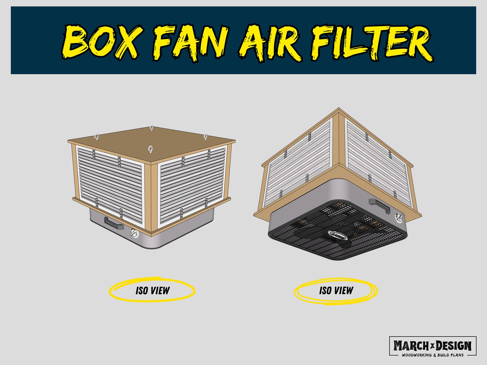 Box Fan Air Filter Woodworking Plans – DIY PDF Build Plan – Printable ...