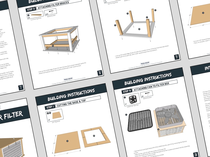 Box Fan Air Filter Plans | DIY Workshop Air Purifier | Garage Dust ...