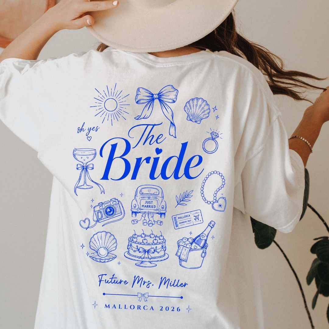 Personalized Doodle Lines Bride Hen Party Shirt Wedding Hen Party ...