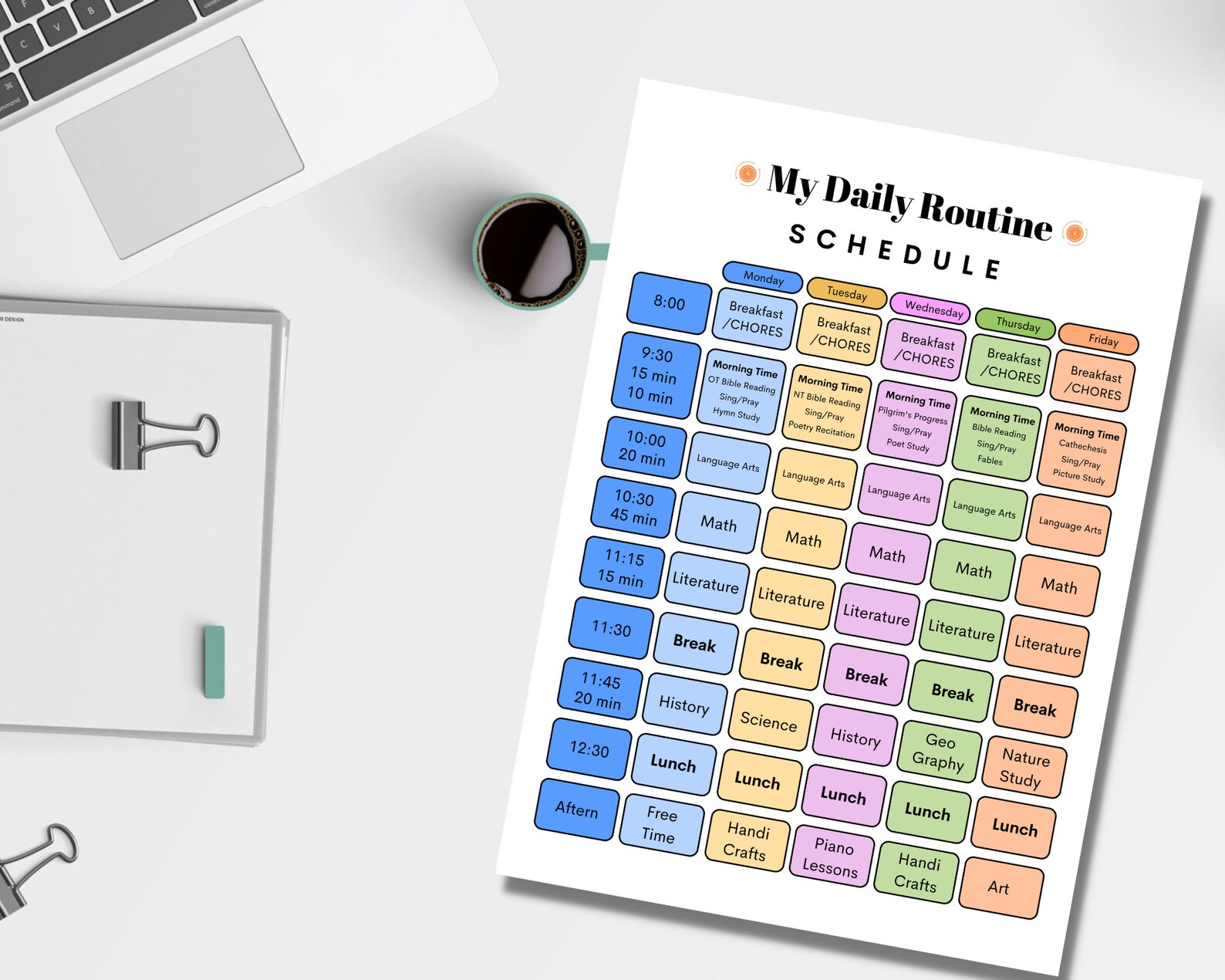Daily Routine Planner Digital Download Printable Planner Routine ...