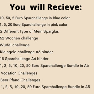 Sparchallenges"sparglas" | 1, 2, 5 ,10 ,20 ,50 Spar Challenges in A5 ...