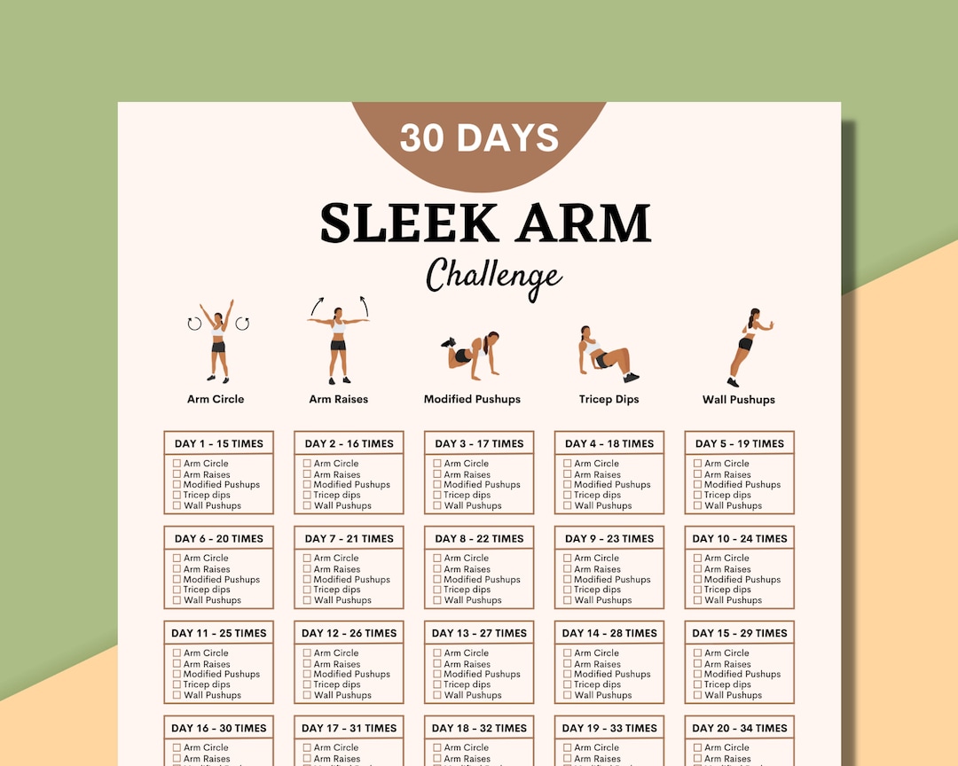 Fitness Planner Printable, 30 Days Challenge, Fitness Tracker, Workout ...