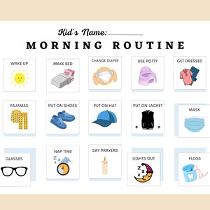 400 Editable Daily Routine Cards, Toddler Routine Chart, Daily Rhythm ...