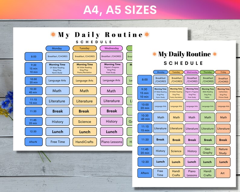 Daily Routine Planner Digital Download Printable Planner Routine ...