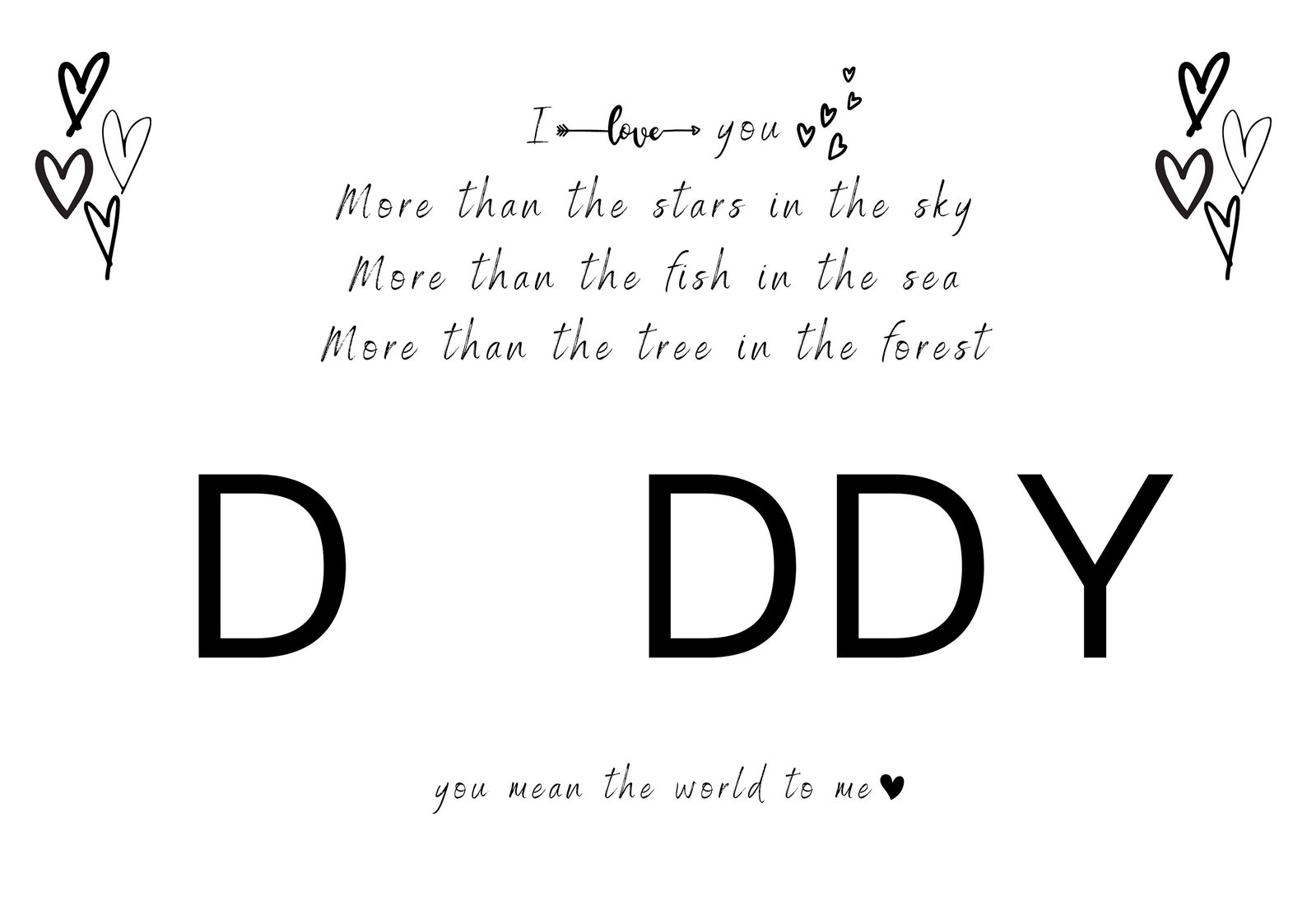 Daddy Poem Card Printable Handprint Art Craft Editable Poem - Etsy