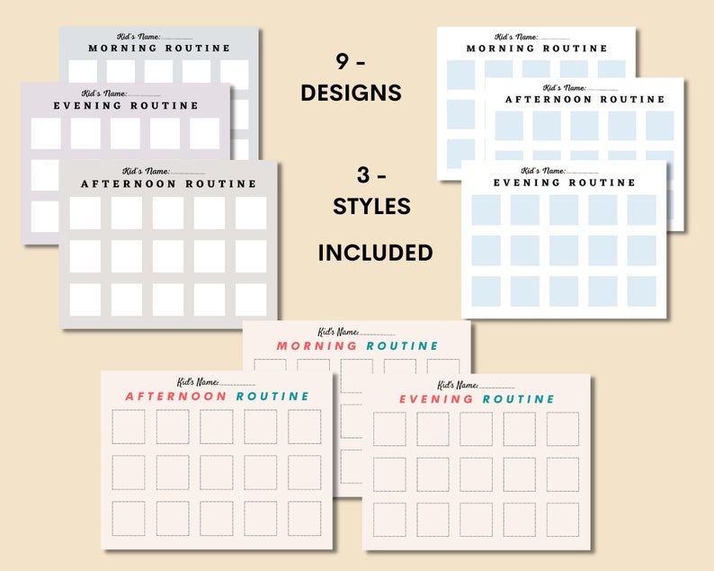 400 Editable Daily Routine Cards, Toddler Routine Chart, Daily Rhythm ...