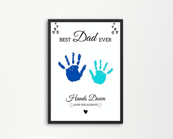 Daddy Poem Card Printable Handprint Art Craft Editable Poem - Etsy Canada