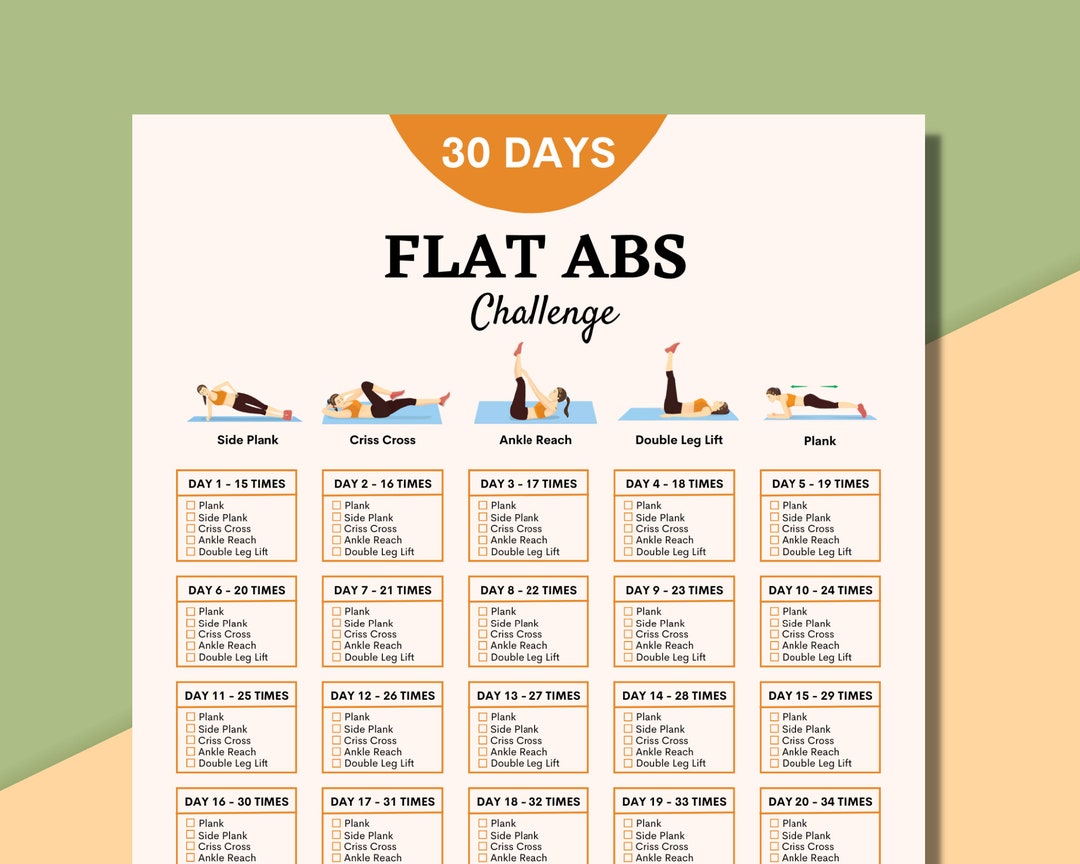 Fitness Planner Printable, 30 Days Challenge, Fitness Tracker, Workout ...